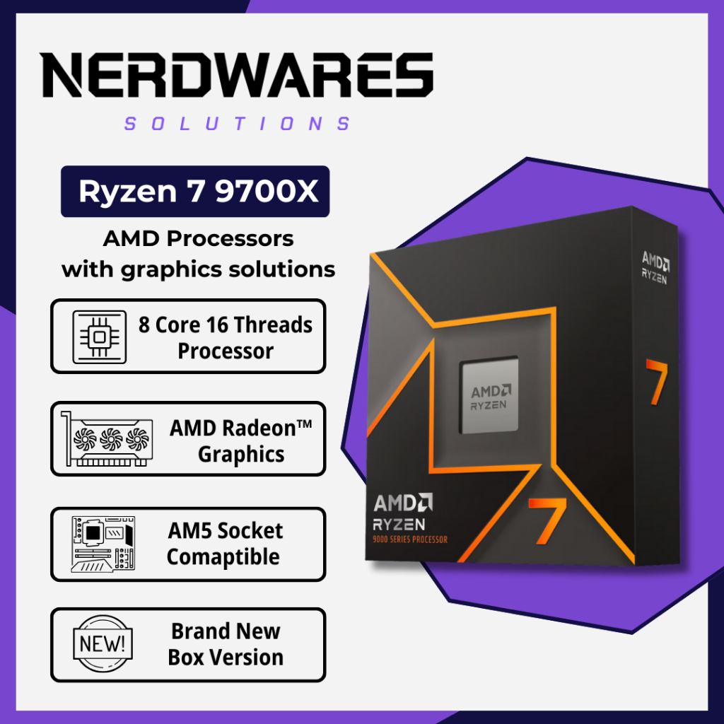 AMD Ryzen 7 9700X 8 Cores 16 Threads AM5 CPU Socket Gaming Desktop Processor | Shopee Philippines