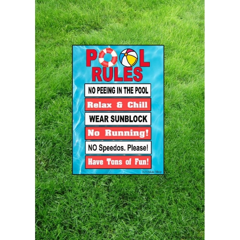 Laminated Signage "Pool Rules" | Shopee Philippines