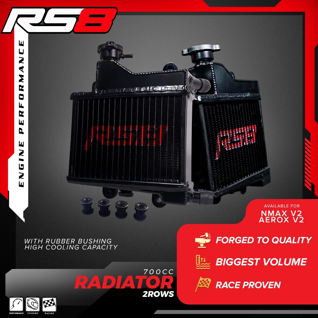 RS8 BIG RADIATOR 700cc (NMAX V2 / AEROX V2) | Shopee Philippines