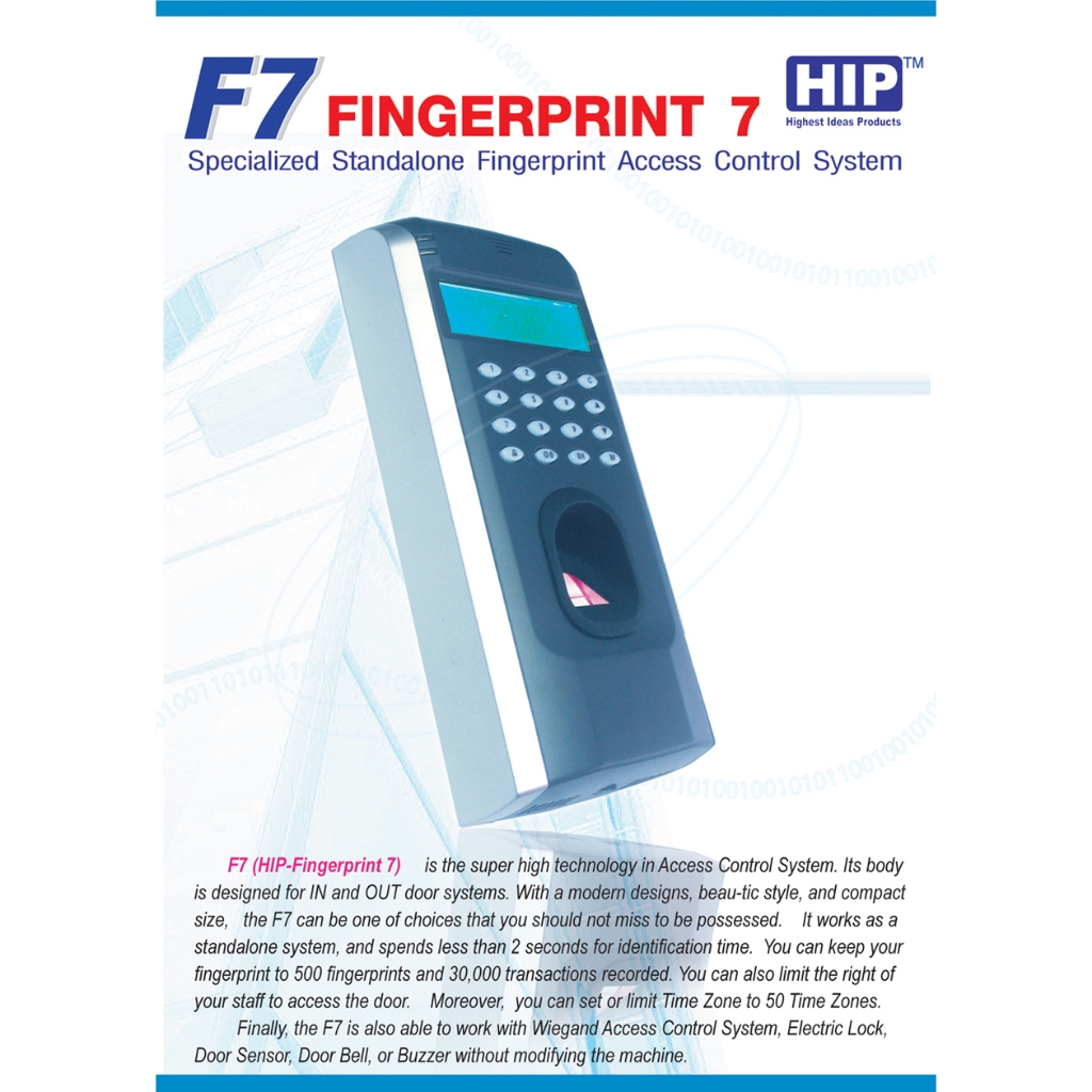 ZK F7 ZKTeco F7 Standalone Biometric Access Control Terminal | Shopee Philippines