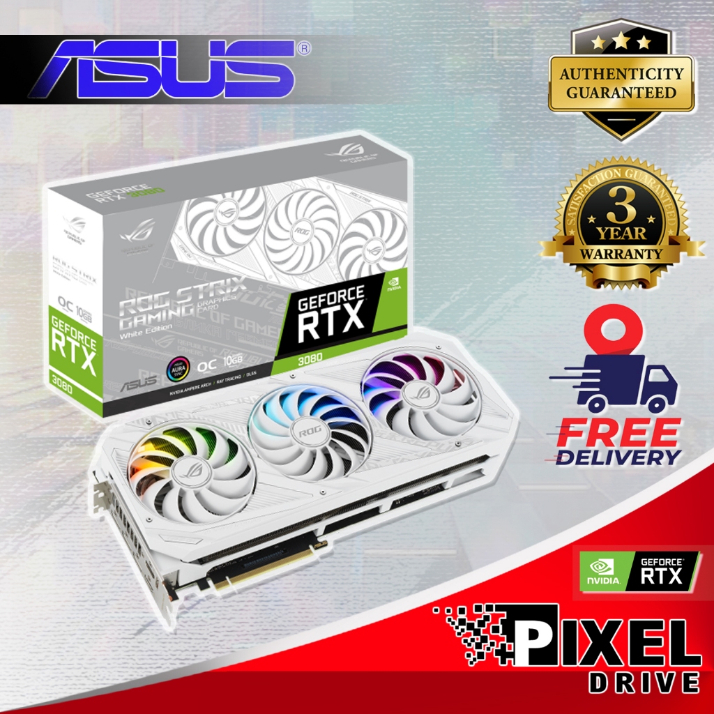 ASUS ROG GeForce RTX 3080 GAMING OC WHITE 10GB GDDR6X | Shopee Philippines