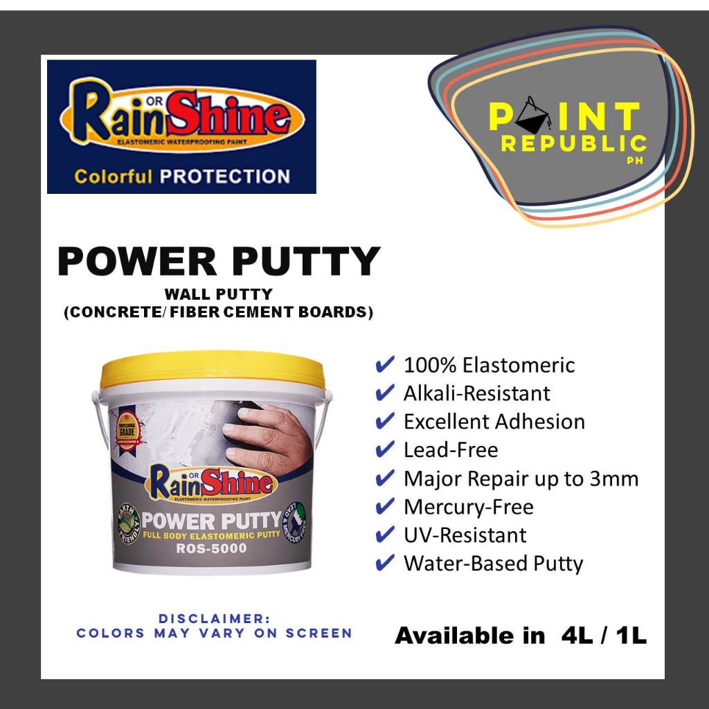 RAIN OR SHINE Power Putty - Heavy Duty Elastomeric Wall Putty | Shopee ...
