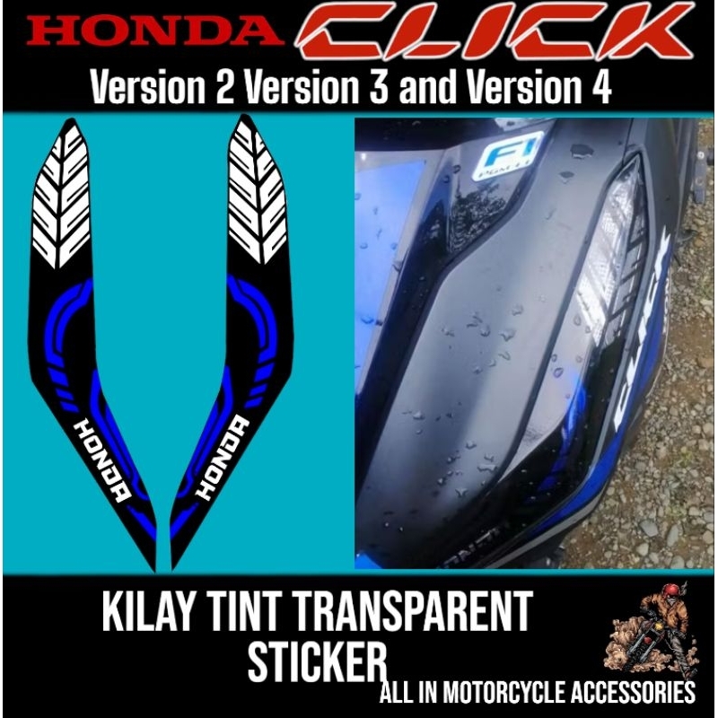 Honda Click Version 2,3 and 4 Kilay Tint Transparent Sticker ...