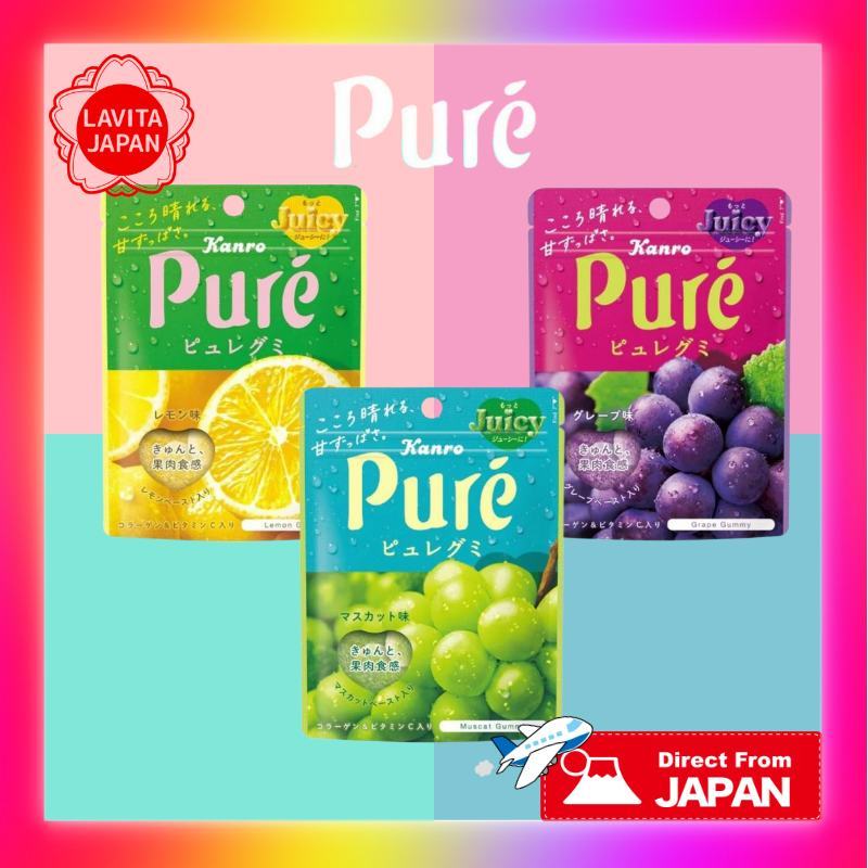 Kanro Pure Gummy Grape/Muscat/Lemon 56g Gummi 【Direct from Japan】 | Shopee Philippines