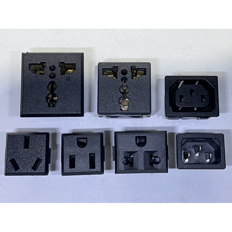 Ac Power Socket Pin Socket Connector Eu Us Ek Au Universal Nema 16a 250v Female Chassis Used