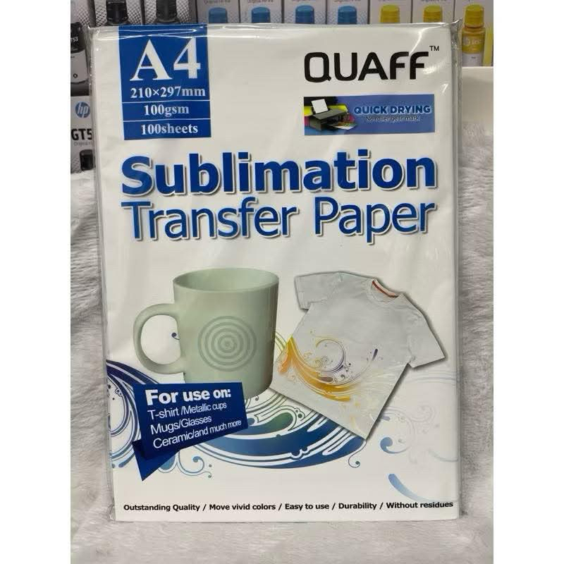 Quaff Sublimation Paper a4 100pcs per pack | Shopee Philippines