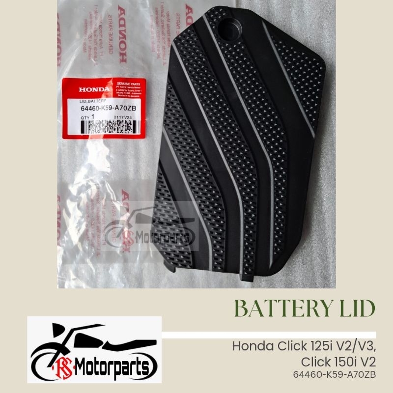 Battery Lid Honda Click 125i V2&V3, Click 150i V2, 64460-K59-A70ZB ...