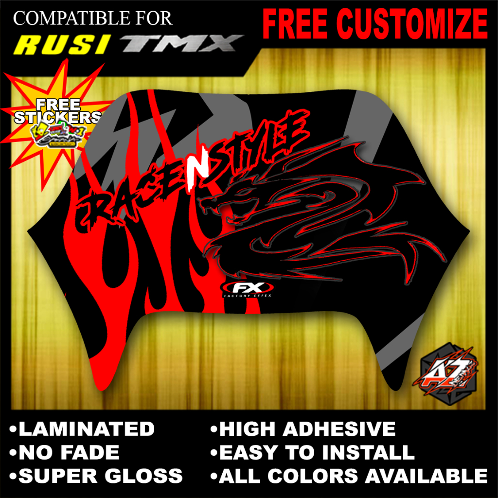 Rusi & Tmx COWLING STICKER DECALS (FLAME) | Shopee Philippines