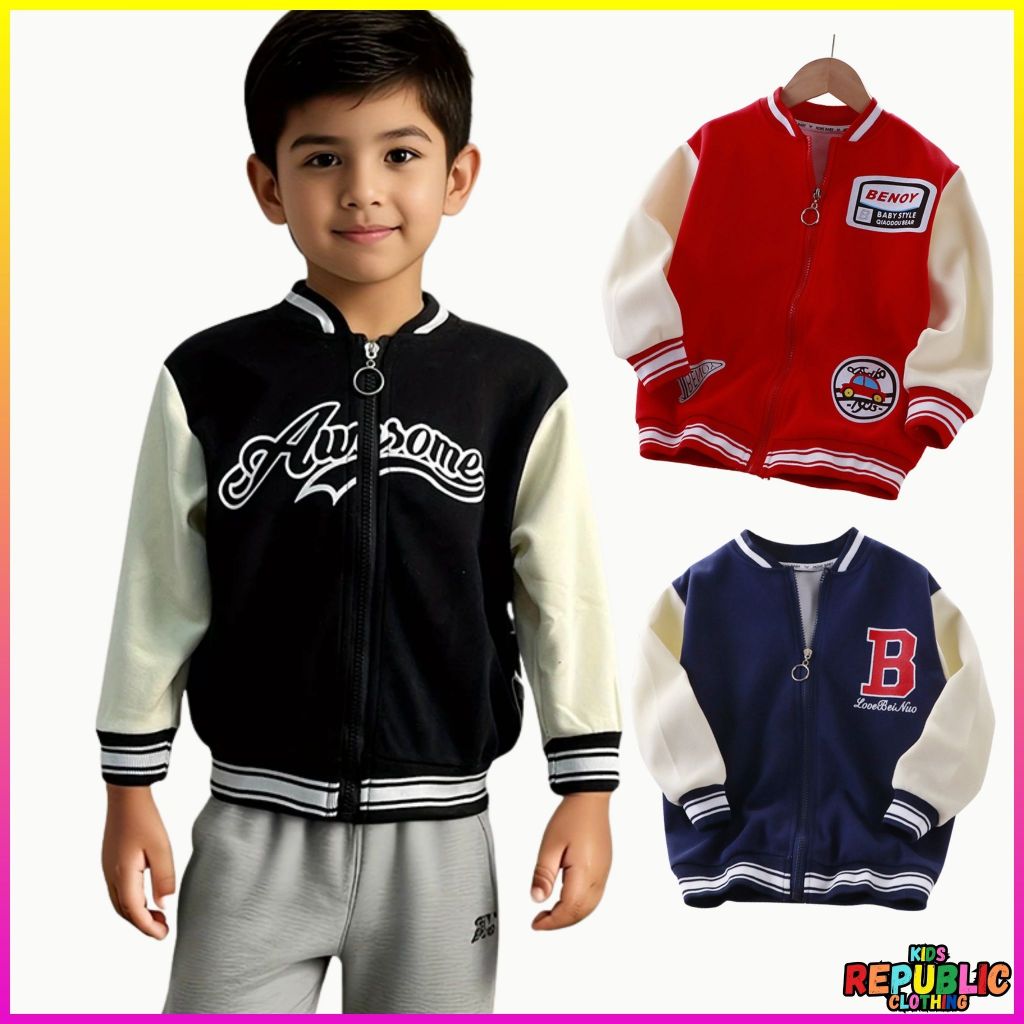 Legit Kids' Varsity Baseball Jacket – Stylish & Cozy Coat for Boys ...