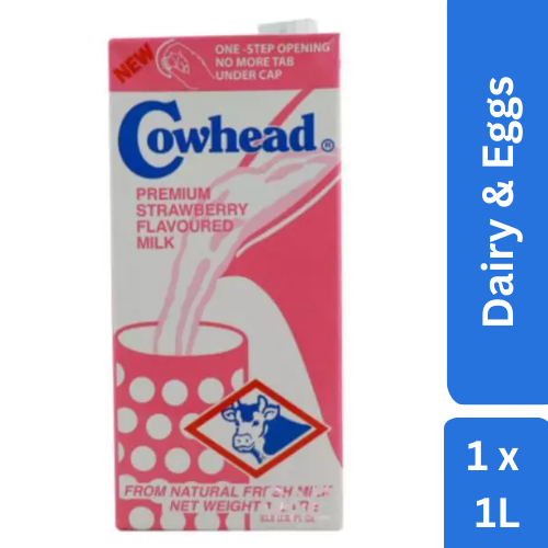 Cowhead UHT Milk Strawberry 1L | Shopee Philippines