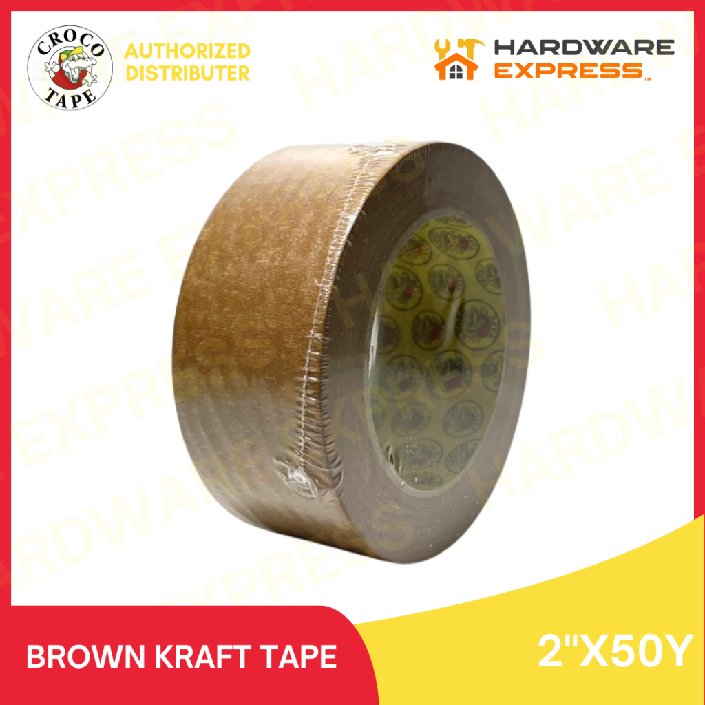 Croco Kraft Tape Kraft Paper Tape 2" x 50 yards (Sold per roll ...