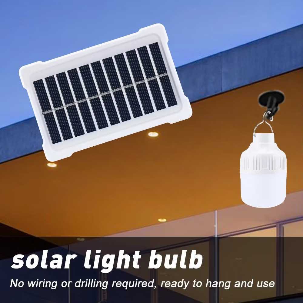 TS Solar LED Portable Solar Energy Panel Lighting System Camping Bulbs ...