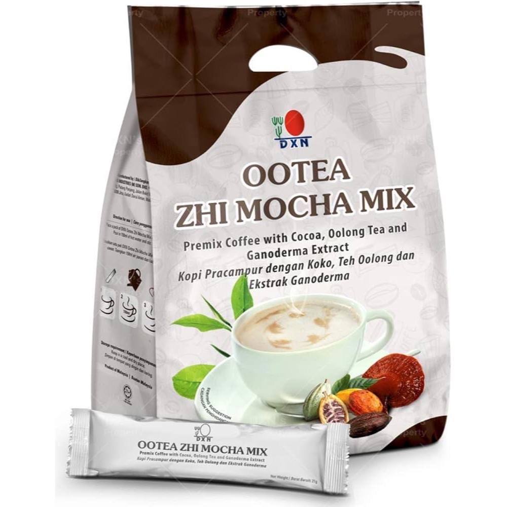 DXN Ootea Zhi Mocha Mix Premix Coffee with Cocoa, Oolong Tea and ...