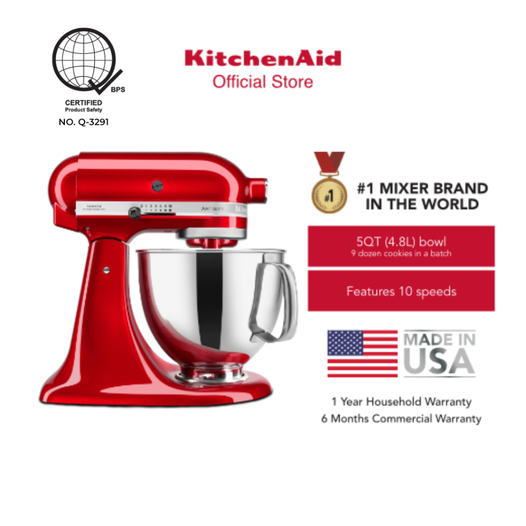 KitchenAid 5QT (4.8L) Artisan Stand Mixer 220 V - 5KSM150 | Shopee ...