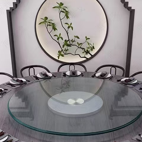 Turntable Tempered glass round table Turntable base Dining table ...