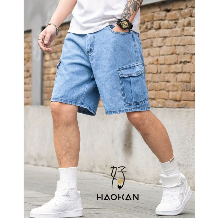 6 POCKET SHORTS CARGO SHORTS PLUS SIZE FOR MEN DENIM SHORTS #7005 | Shopee Philippines