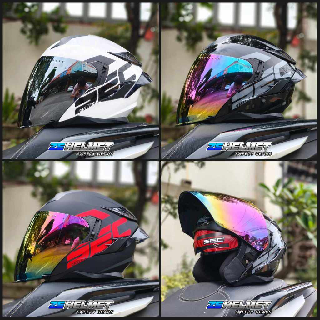 SEC REFLUX PLAIN - OPEN FACE HELMET | Shopee Philippines