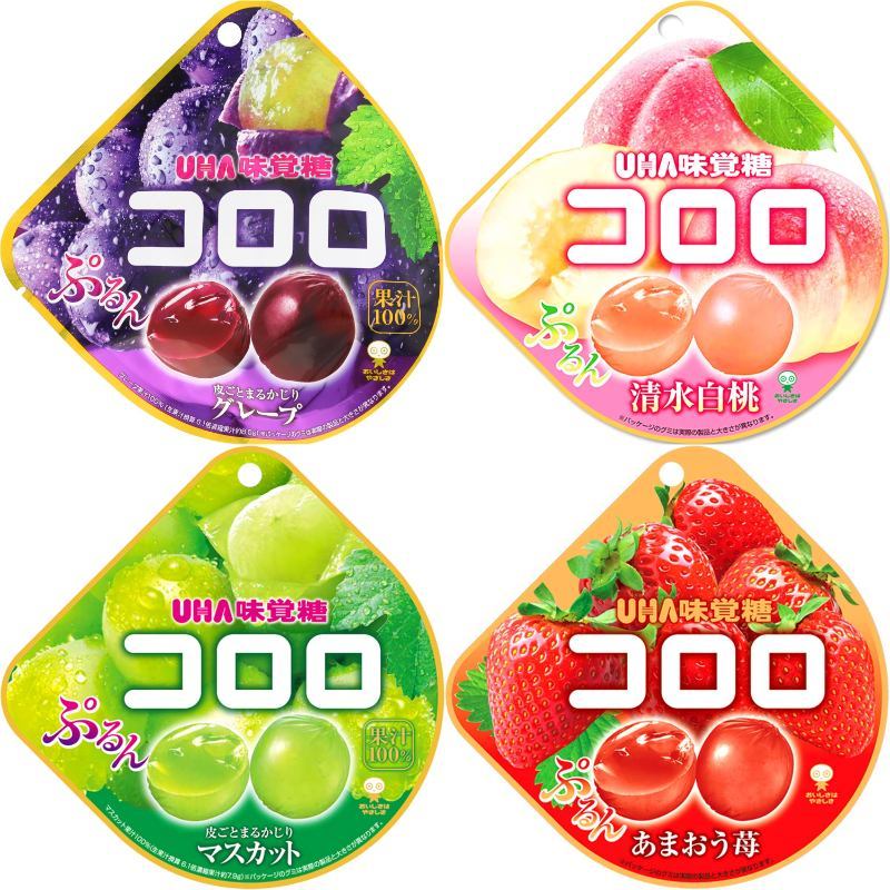 UHA CORORO Gummi, Grape/White Peach/Shine Muscat/Strawberry, Direct from Japan In stock | Shopee ...