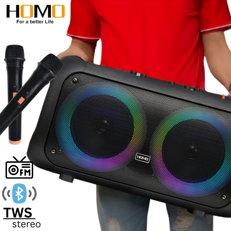 Karaoke Set Wireless Bluetooth Speaker with Wireless Microphones ...