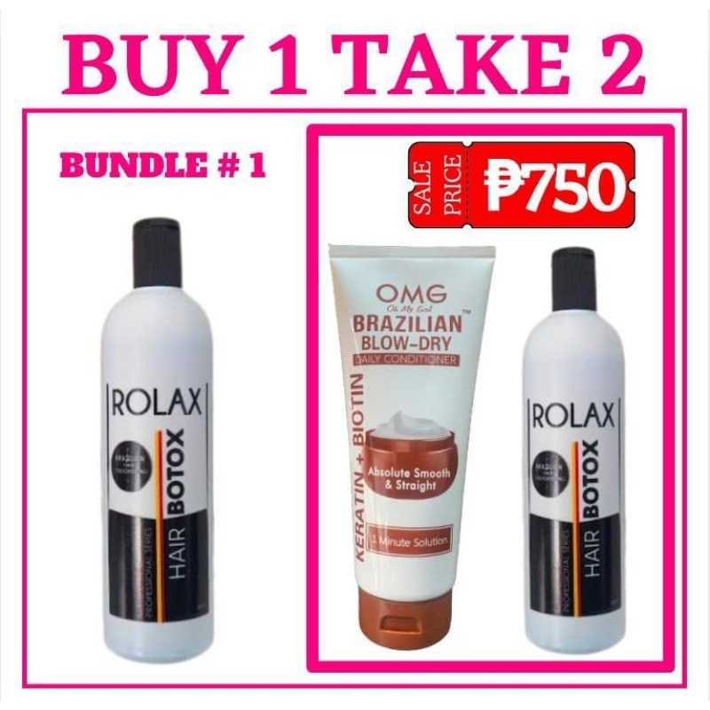 BUY 1 TAKE 2 ROLAX HAIR BOTOX | Shopee Philippines