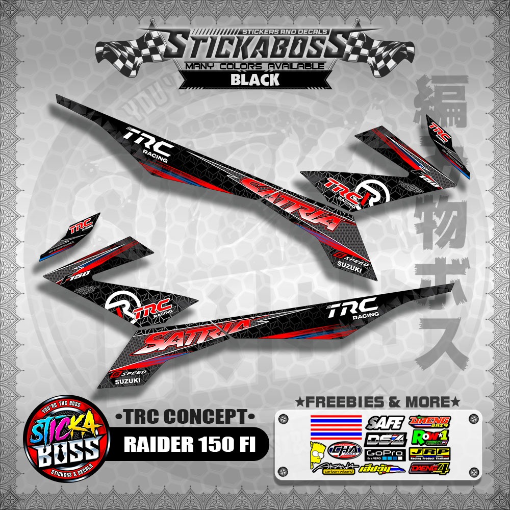 RAIDER 150 FI STICKER DECALS ( TRC CONCEPT SATRIA )【WITH FREEBIES】 | Shopee Philippines