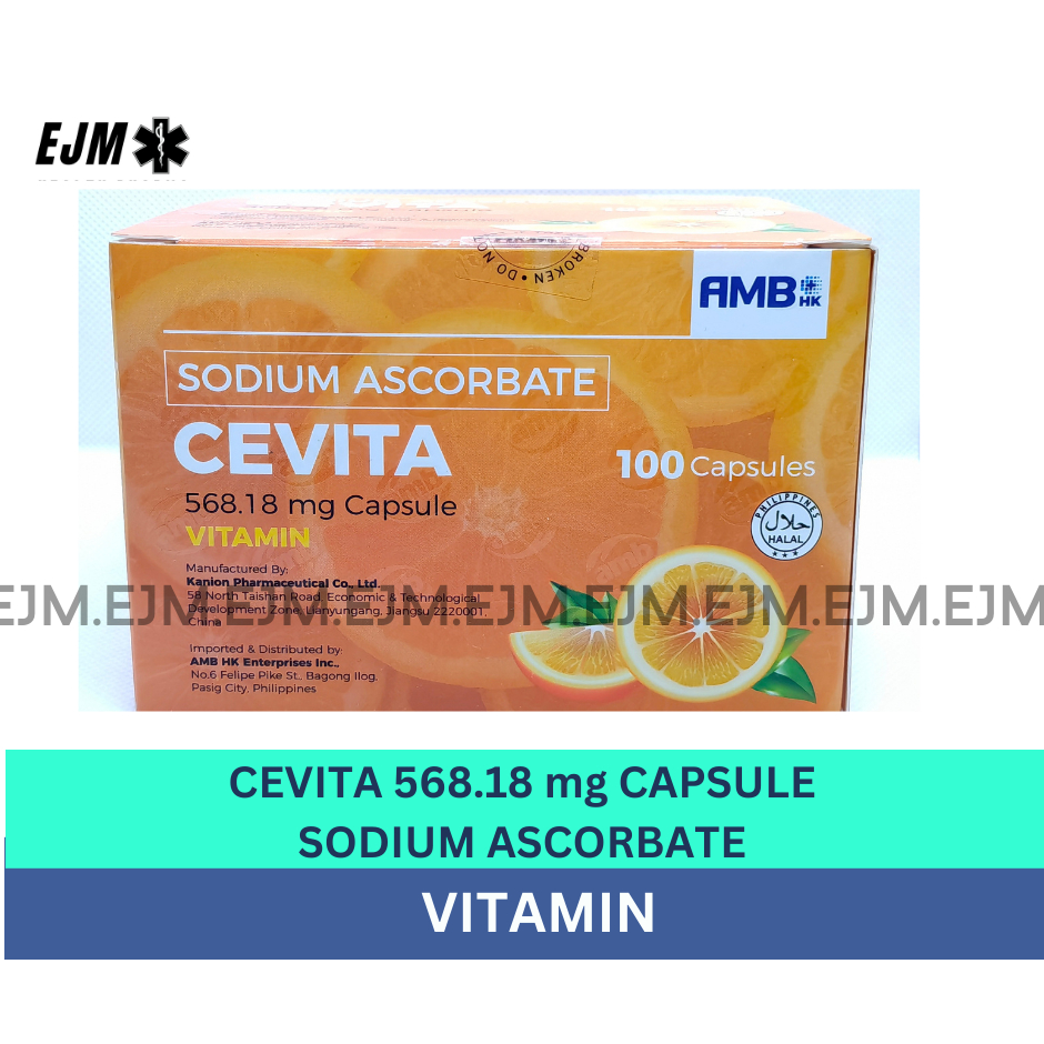 CEVITA Sodium Ascorbate Capsule 100 Capsules per box 【FDA APPROVED ...