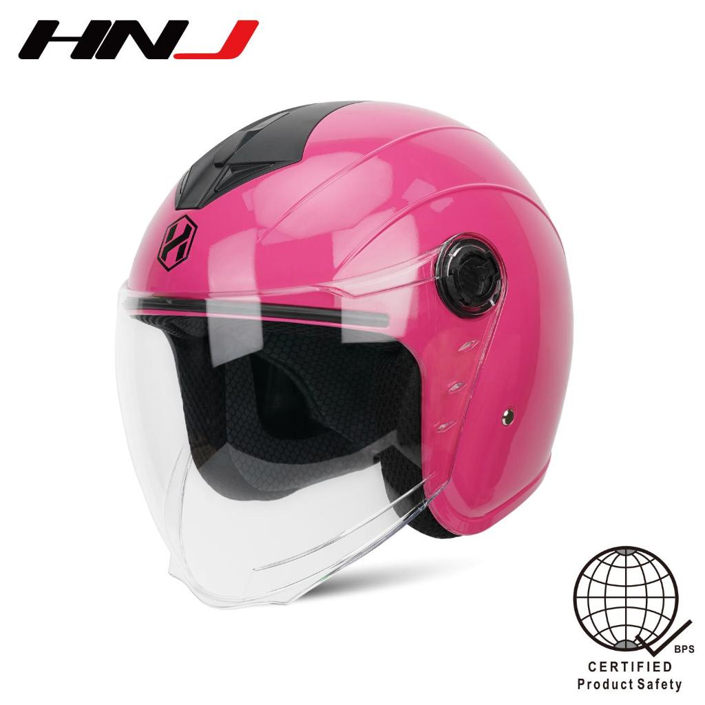 HNJ Helmets A4-007-A Half Face Single Visor Motorcycle Helmet | Shopee ...