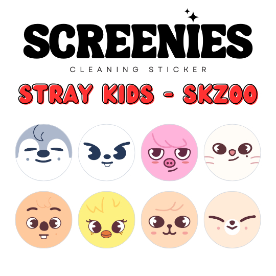 Kpop Stray Kids Skzoo Screenies - Cleaning Sticker for Gadgets and ...