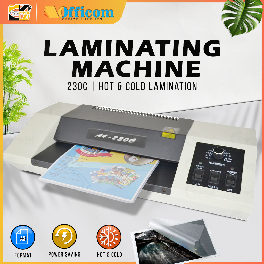 Officom A4 230C Laminator Hot and Cold Heavy Duty Laminating Machine | Shopee Philippines