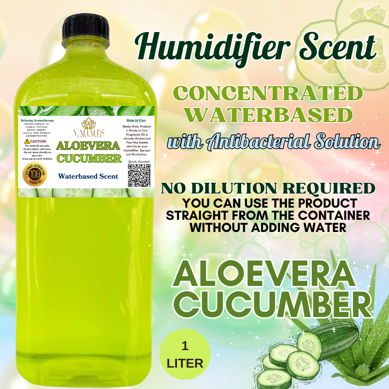 ALOEVERA CUCUMBER 1L Water Based Scents for Humidifier, Air Freshener ...