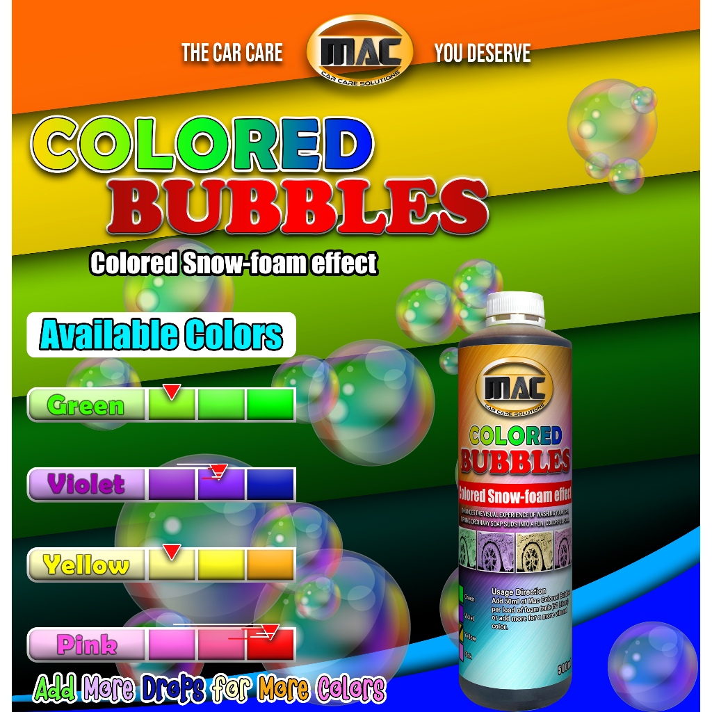 Mac Colored BUBBLES / Colored Snow - Foam Effective / GREEN - VIOLET ...