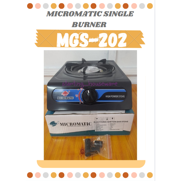 MICROMATIC SINGLE BURNER GAS STOVE MGS-202 | Shopee Philippines