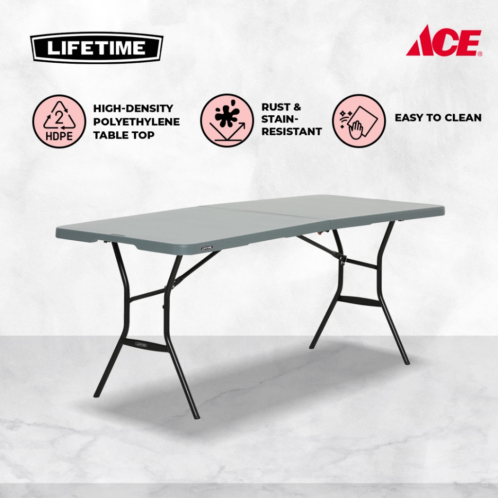LIFETIME TABLE 6FT #80611 F/H D.GRY | Shopee Philippines