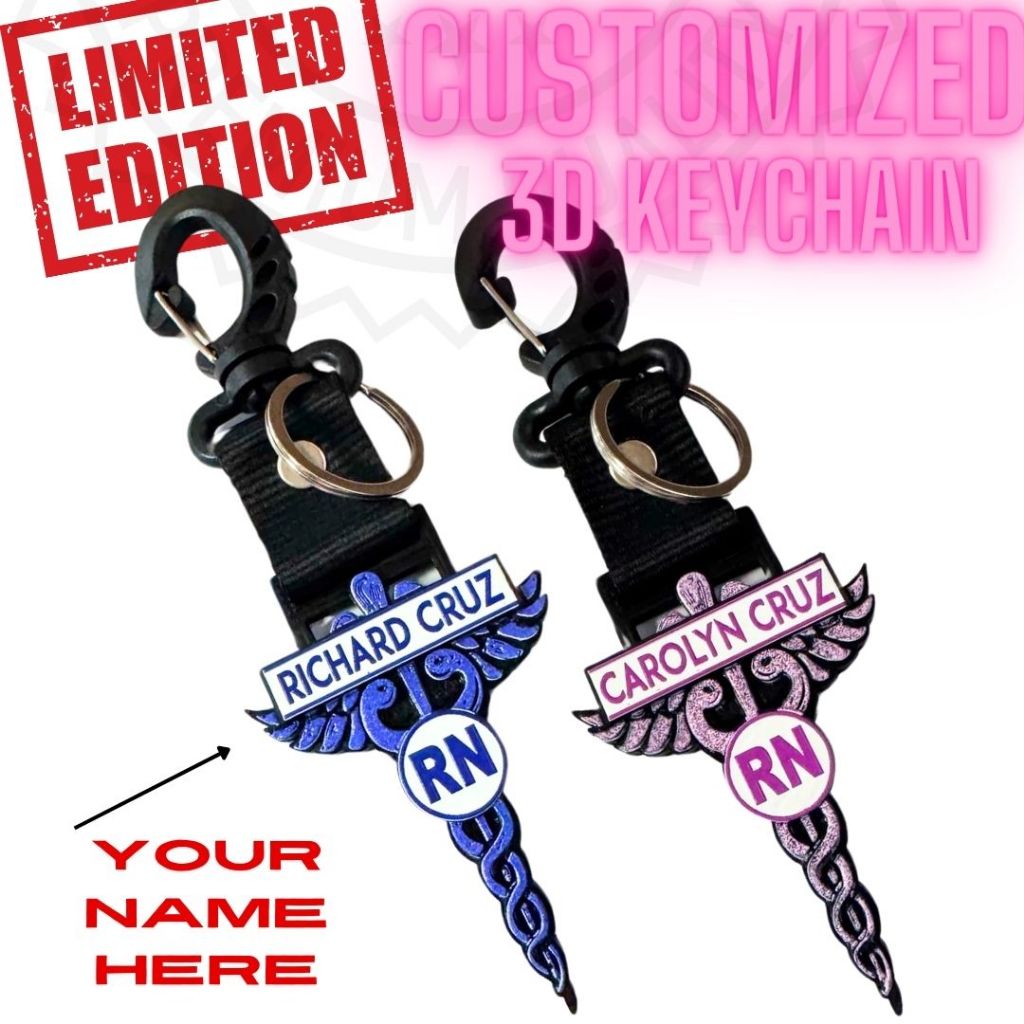Custom Your Name Personalized RN (LimitedEdition) Nurse 3D Keychains ...