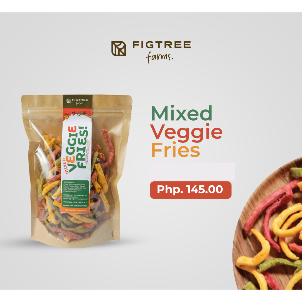 Figtree Farms | Veggie Fries Mixed 200g (Malunggay, Carrots, Sugarbeet ...