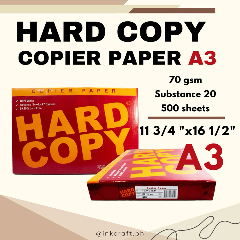 Hard Copy Bond Paper A3 | Shopee Philippines
