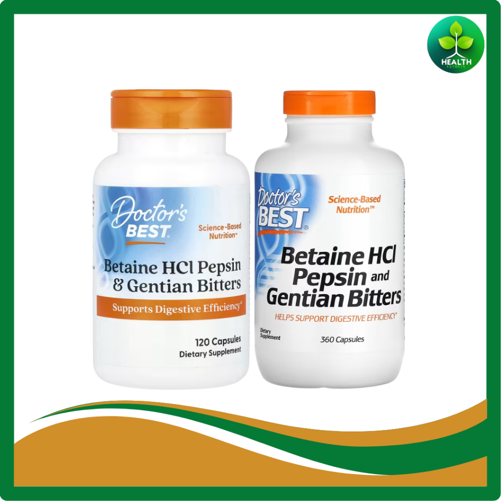 Doctor's Best, Betaine HCl Pepsin & Gentian Bitters | Shopee Philippines