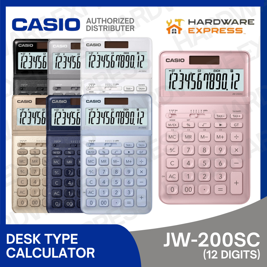 CASIO 12-Digit Calculator w/ Solar JW-200SC ORIGINAL | Shopee Philippines