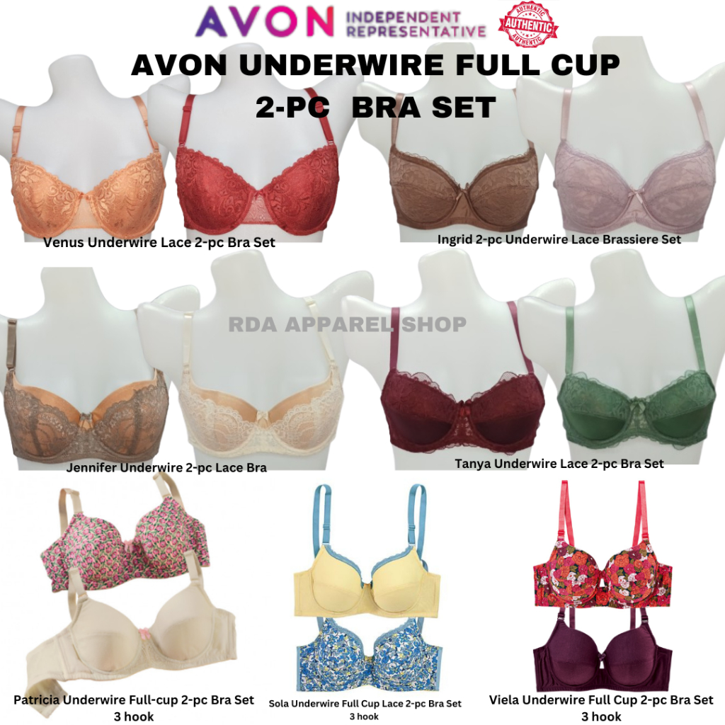 AVON UNDERWIRE FULL CUP 2-pc BRA SET | Shopee Philippines