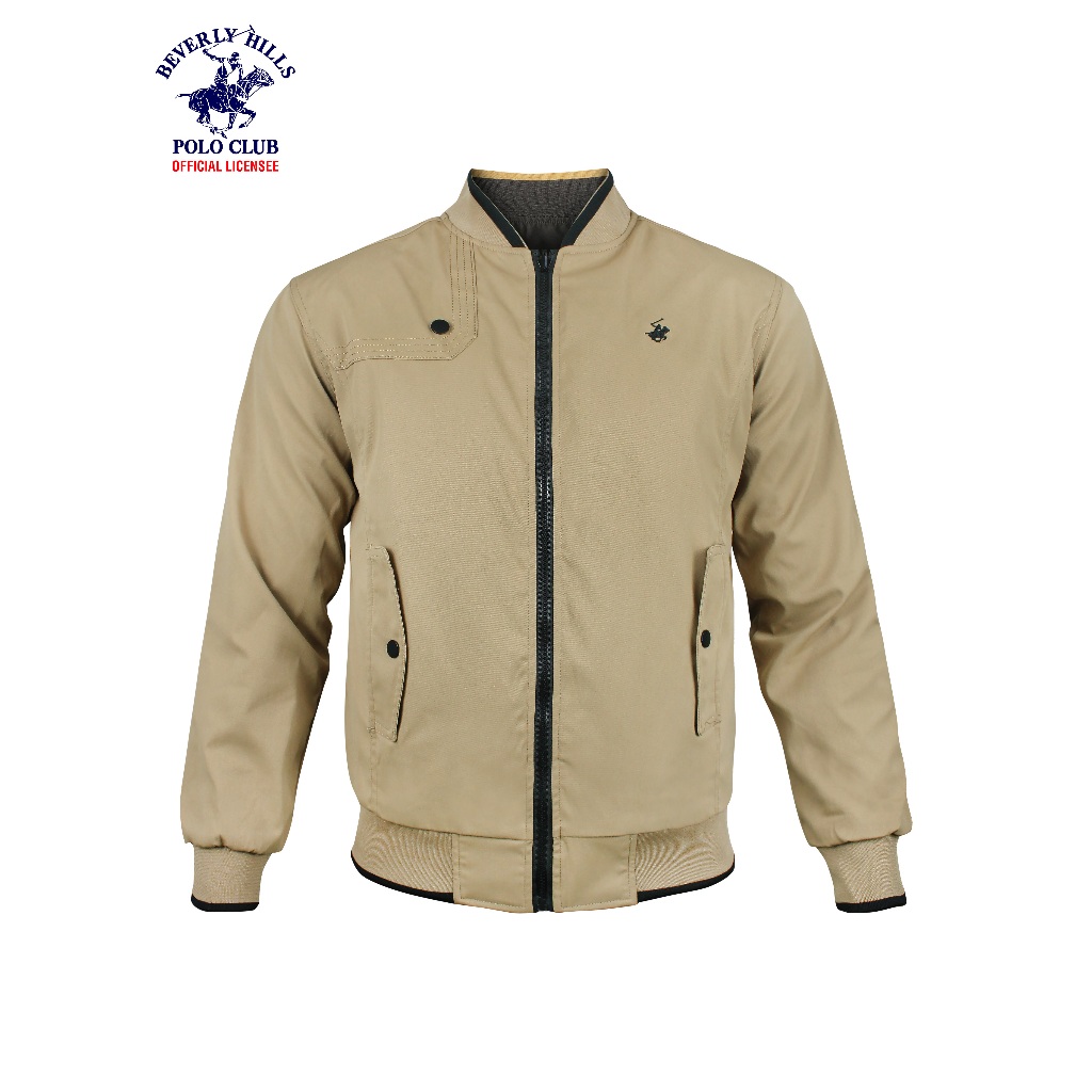 Beverly Hills Polo Club Men's Microfiber Reversible Jacket in Khaki ...