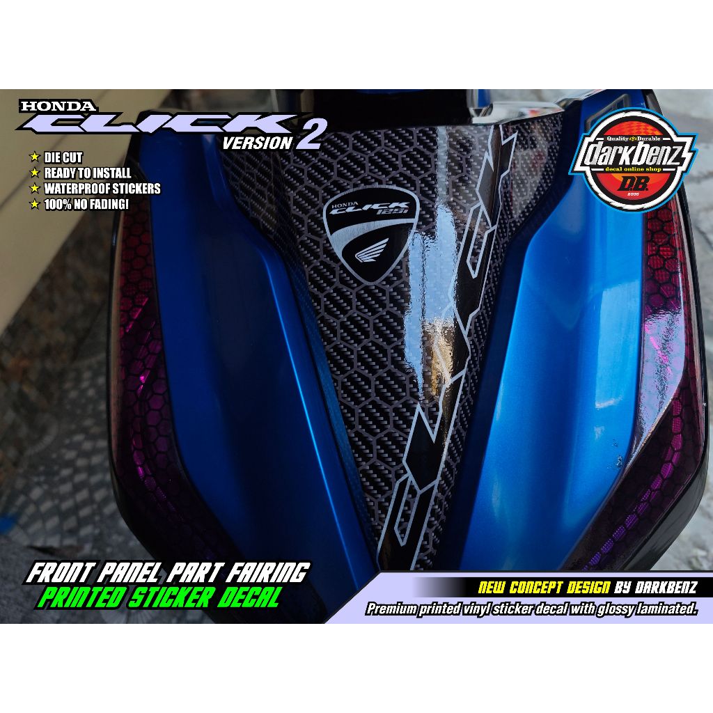 Honda Click Version 2 New Concept Quality Printed Sticker Decals ...