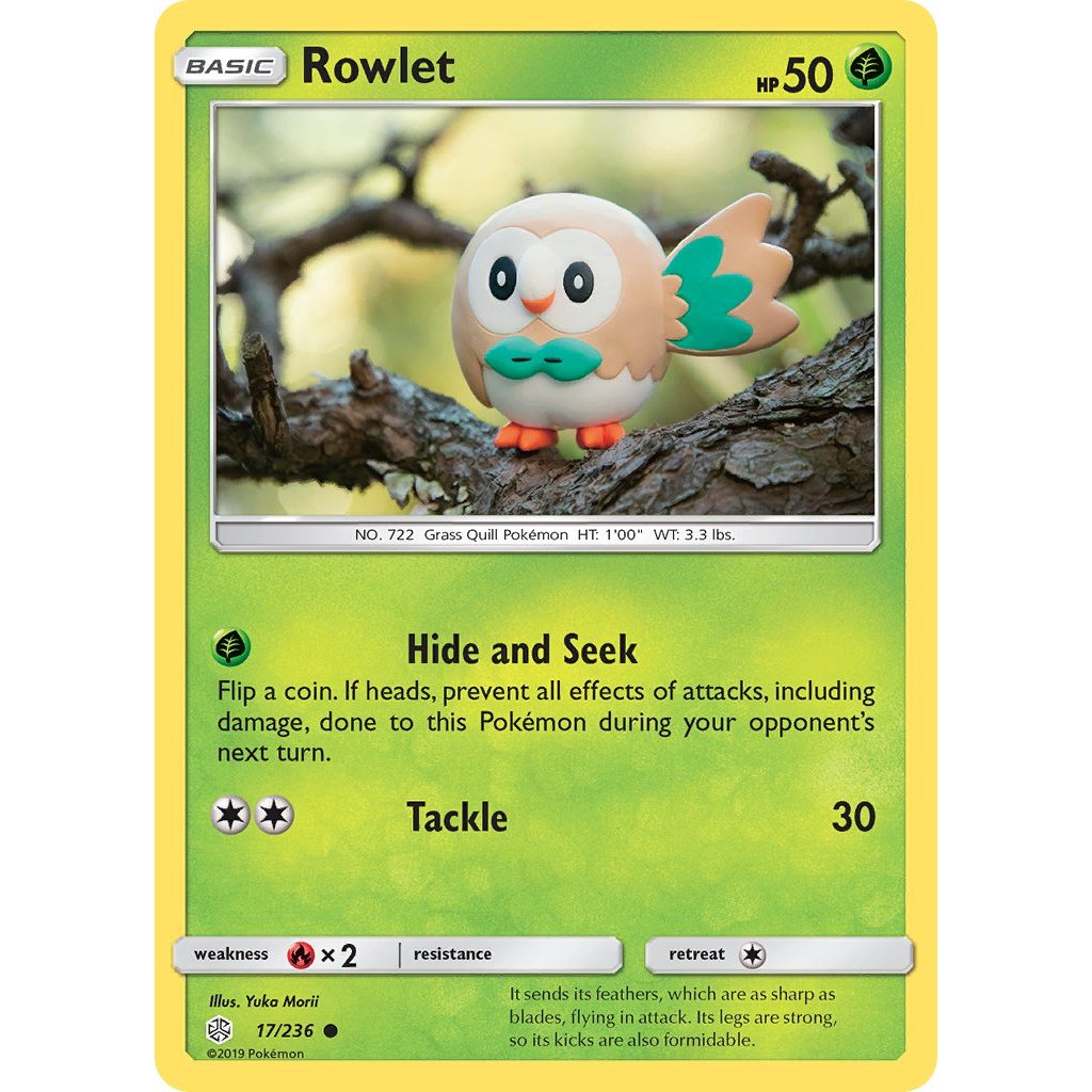 Pokemon Trading Card Game TCG Comic Eclipse 17/236 Common Rowlet | Shopee Philippines
