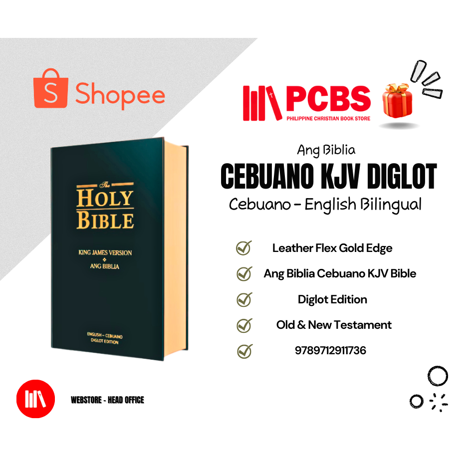 PCBS Cebuano - English KJV 1973 Holy Bible Diglot (FONT SIZE 8 ...