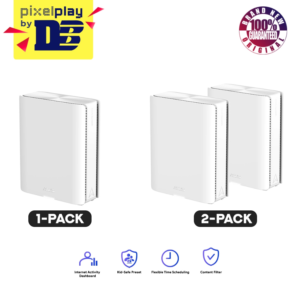 Asus ZenWiFi BQ16 BE25000 Quad Band WiFi 7 Mesh Router (1-Pack, 2-Pack ...