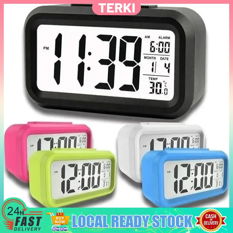 Creative Small LED Digital Display Smart Night Light Mini Table Alarm ...