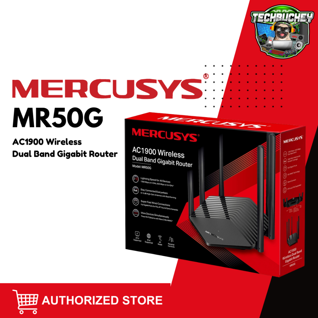 Mercusys MR50G AC1900 Dual-Band Wi-Fi Gigabit Router | Shopee Philippines