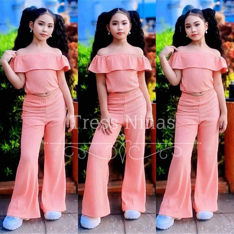 Clairese Off Shoulder Terno For Kids 8-12 Years Old | Shopee Philippines