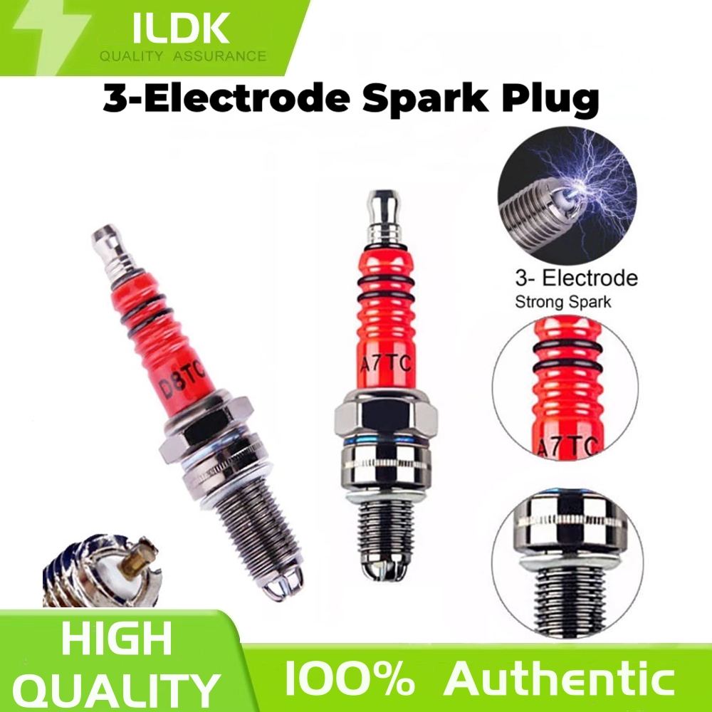 10 PCS 3-Electrode Plug A7TC D8EA High Electrode Spark Plug for ...