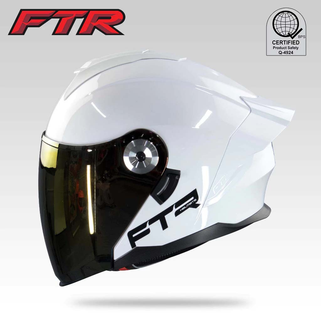 FTR Helmets N95 - Solid Colors Open Face Dual Visor Helmet | Shopee ...