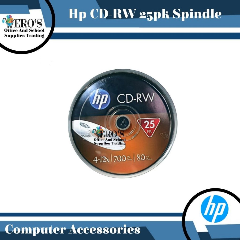 HP CD-RW 700MB Blank CD Rewritable 25 Pieces | Shopee Philippines